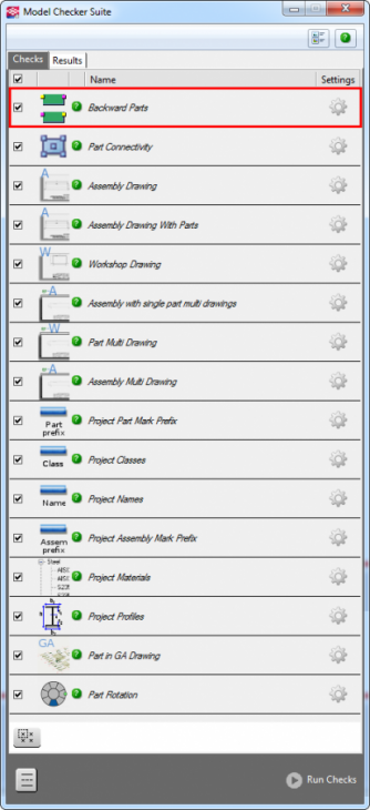 Backward parts | Tekla User Assistance