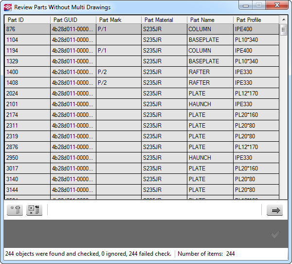 Part multi drawing | Trimble User Assistance