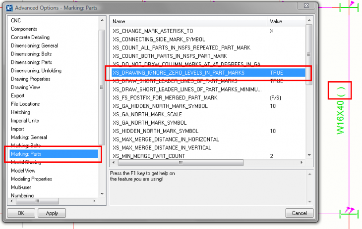 Datum Reference Level in Marks | Trimble User Assistance