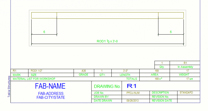 Creating a Partially Threaded Rod | Trimble User Assistance