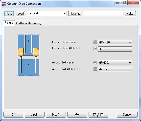 Column Shoe Connection - Simple | Trimble User Assistance