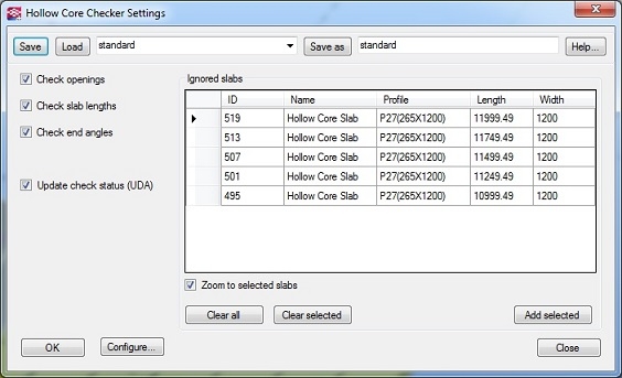 Hollow Core Checker | Tekla User Assistance