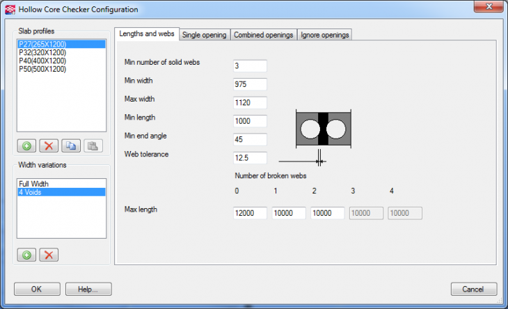 Hollow Core Checker | Tekla User Assistance