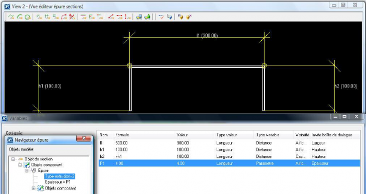 Création de profil à section paramétrique | Trimble User Assistance