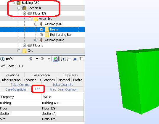 How to handle location breakdown structure (Site, Building, Sections, Floors) in the IFC export ...