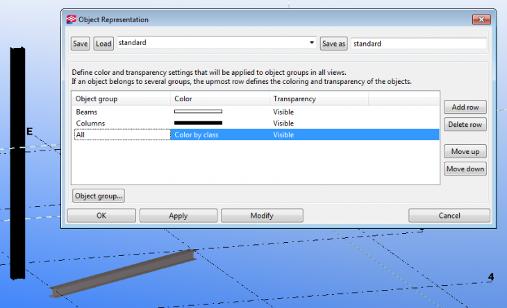 Black and white colors in the model | Trimble User Assistance