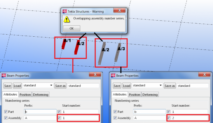 Fixing overlapping assembly positions | Trimble User Assistance