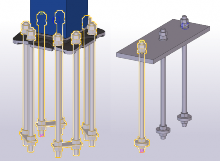 アンカーボルト(tekla Structures2016以降) Tekla User Assistance
