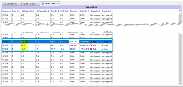 How do I check for Wind Drift? | Tekla User Assistance