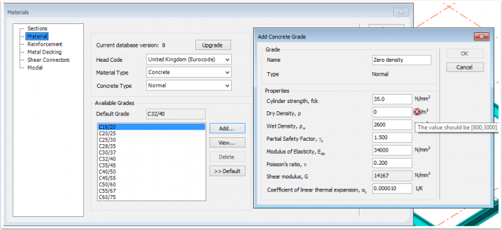 How do I define an element in the model with zero density? | Trimble ...