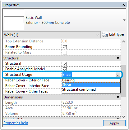How do I assign a wall as a Shear wall and not a bearing wall, when ...