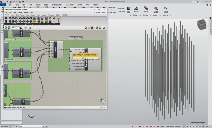 Grasshopper - Tekla Structural Designer Live Link | Tekla User Assistance