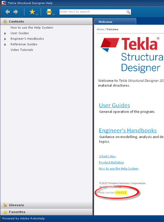 Tekla Structural Designer 2018i Help - online version is displaying the incorrect content ...