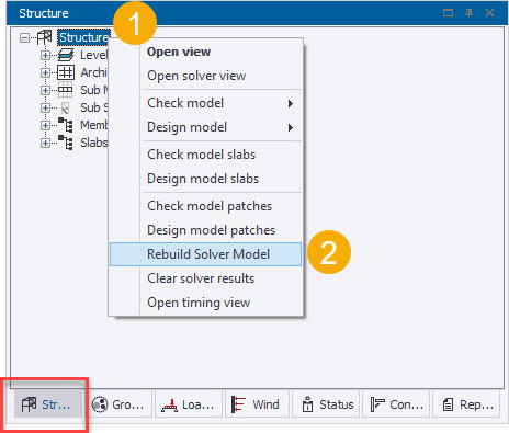 How do I rebuild the underlying Solver model? | Trimble User Assistance