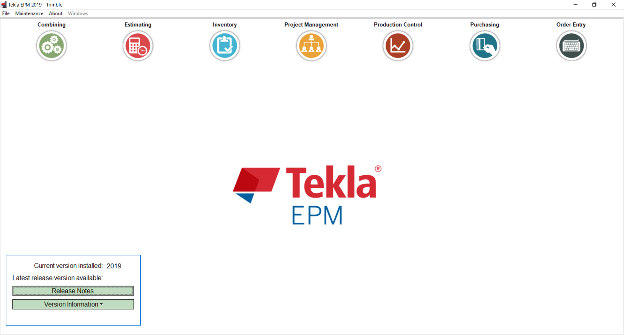 The Tekla EPM window | Tekla User Assistance