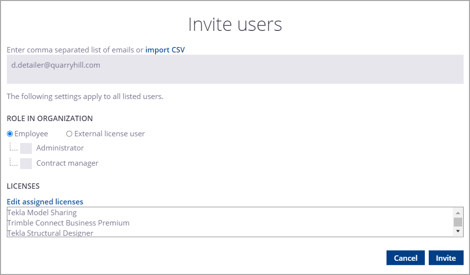 Manage user accounts for Tekla products | Tekla User Assistance