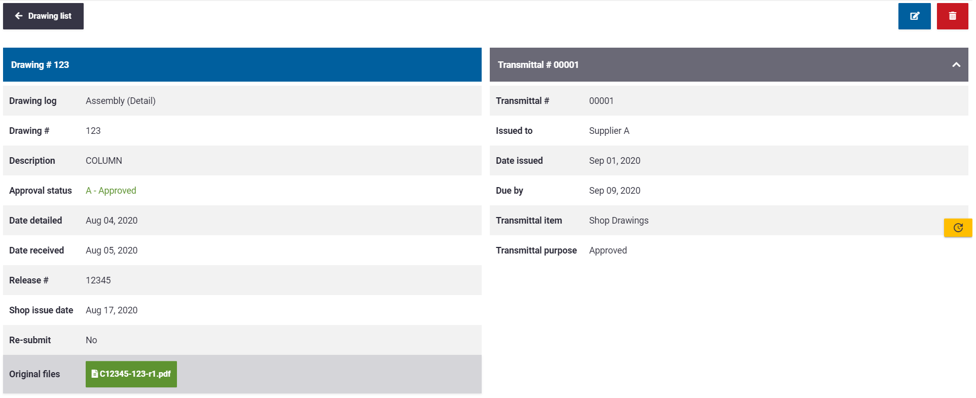 View and manage drawings | Tekla User Assistance