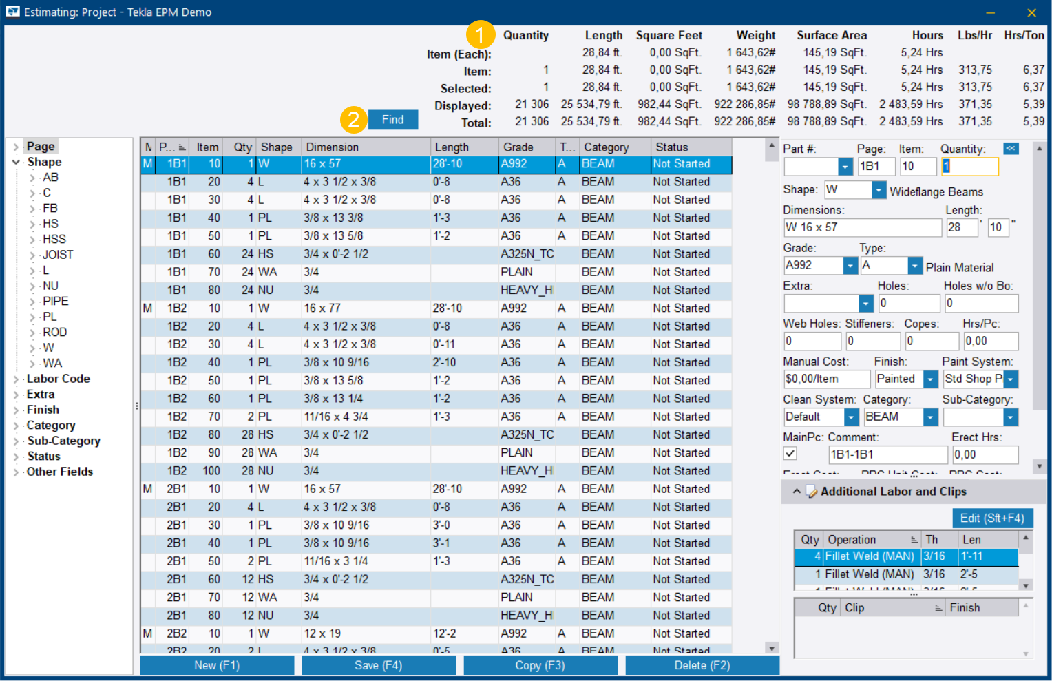Open an estimating job | Trimble User Assistance
