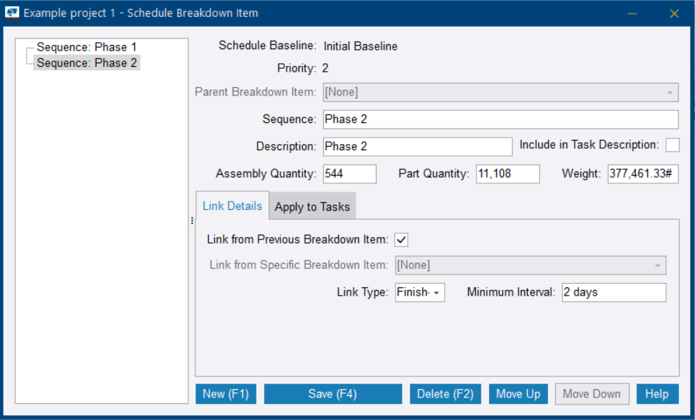 Add, modify, and delete breakdown items | Tekla User Assistance