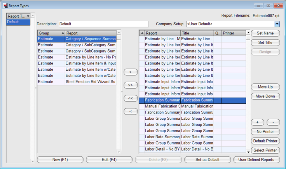 Crear listas de informes personalizadas | Tekla User Assistance