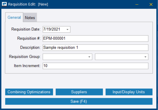 Crear una requisición | Tekla User Assistance