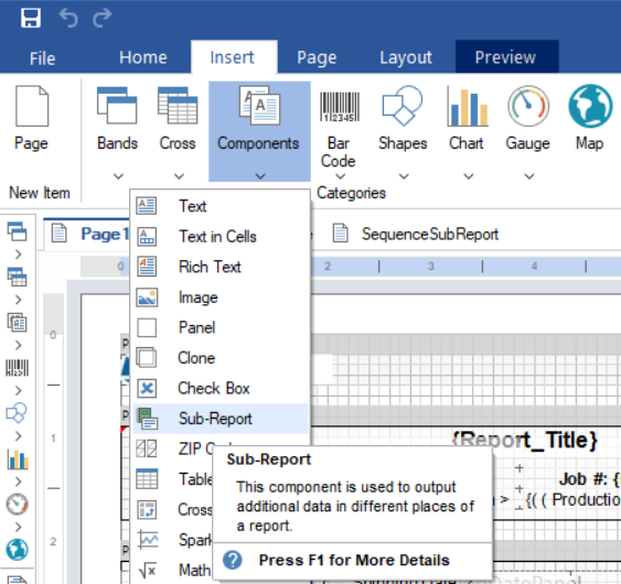 Stimulsoft Sub-Reports | Tekla User Assistance