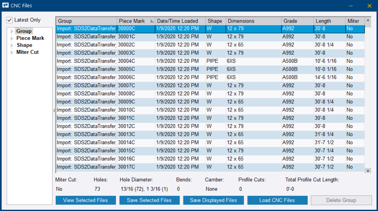 Import, view, or delete CNC files | Trimble User Assistance