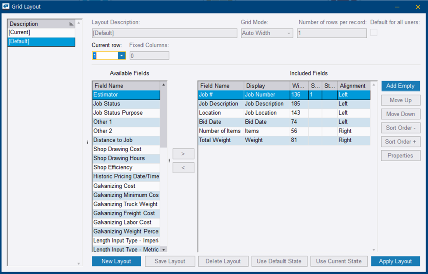 Customize the layout of a dialog box | Trimble User Assistance