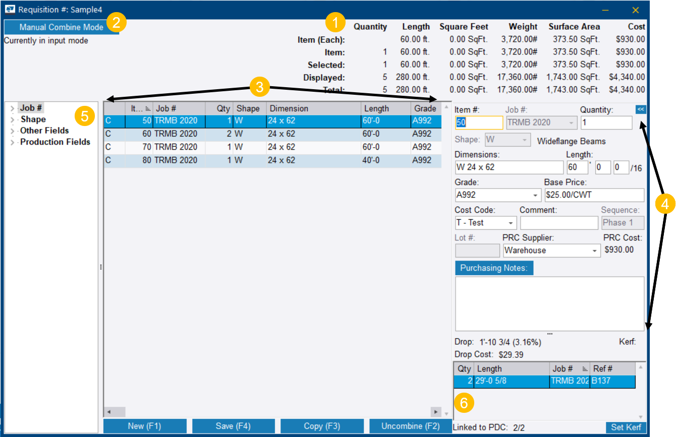 Open a requisition | Trimble User Assistance