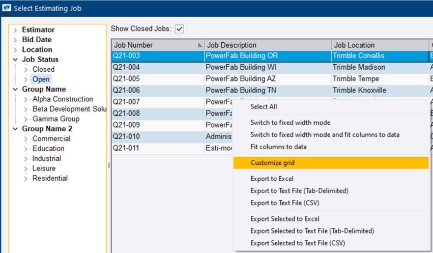 Customize the layout of a dialog box | Trimble User Assistance