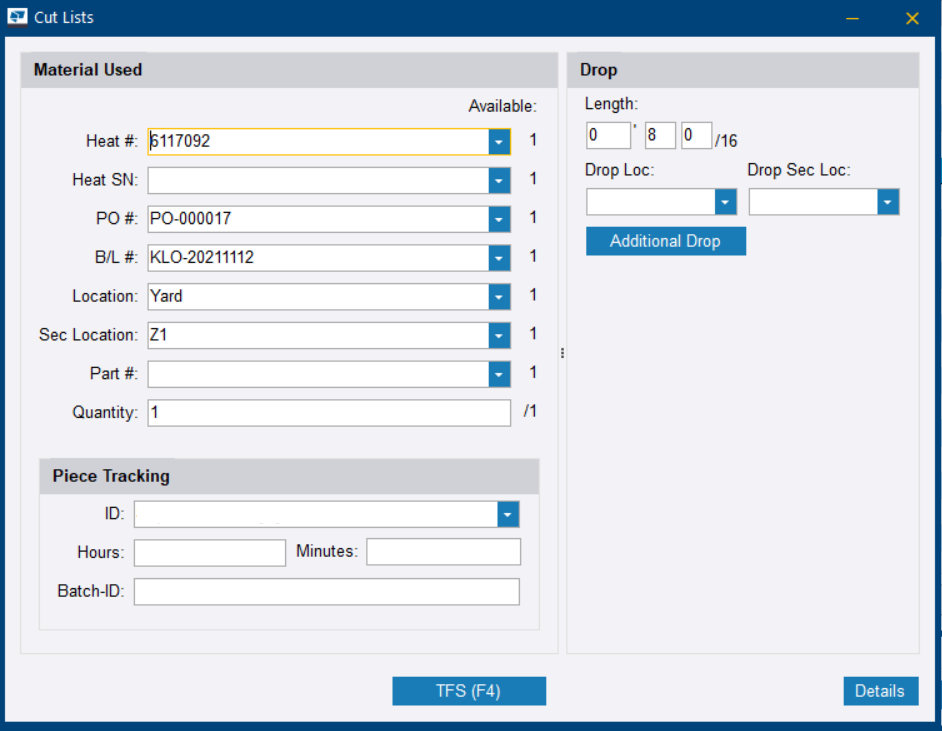 Cut a cut list item | Tekla User Assistance