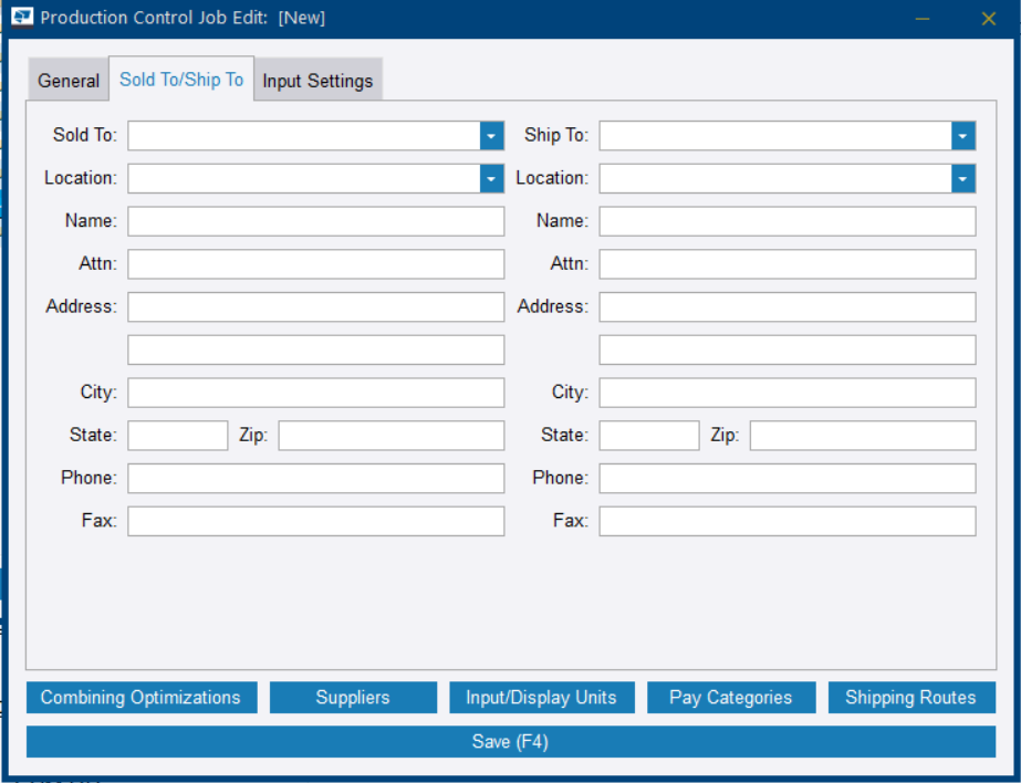 Create a production control job | Trimble User Assistance