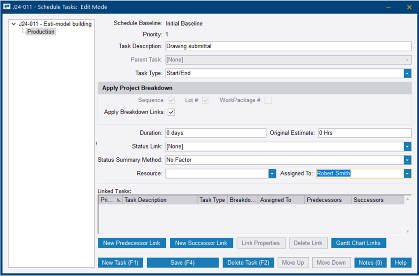 Apply a schedule template | Tekla User Assistance