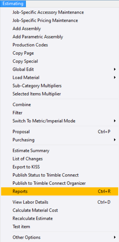 Reportes en Tekla PowerFab | Trimble User Assistance