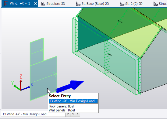 Create minimum design wind loadcases | Tekla User Assistance