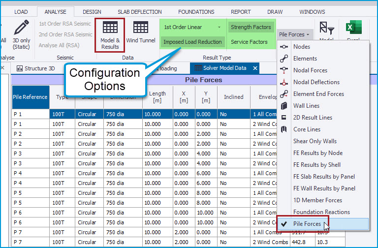 2022 SP3: New Pile Forces Report Table | Trimble User Assistance