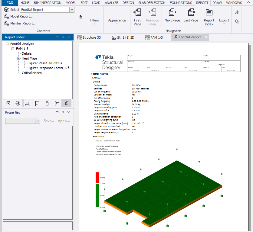Footfall analysis basic workflow - SCI P354 | Tekla User Assistance