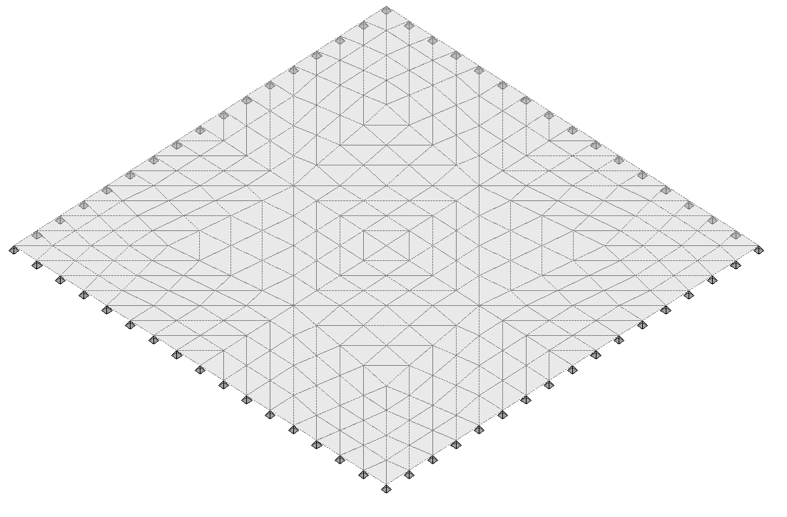 1st order linear - Simply supported square slab | Tekla User Assistance