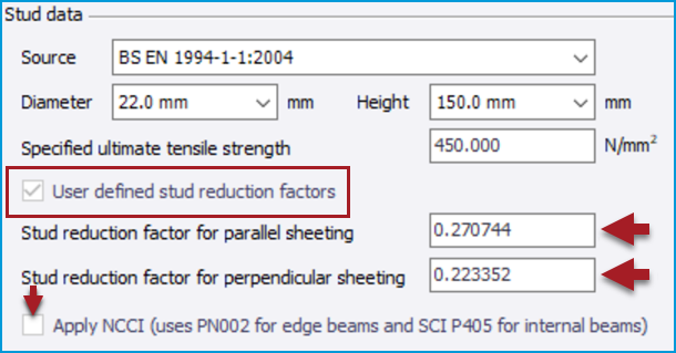 Composite beams - new Sigmat closed ends steel decking & design enhancements | Tekla User Assistance
