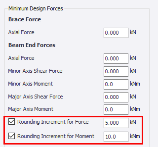 How Minimum Design Forces are used | Trimble User Assistance