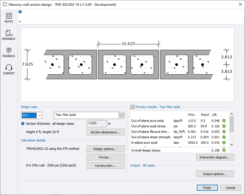 New - Masonry wall design to US codes | Tekla User Assistance