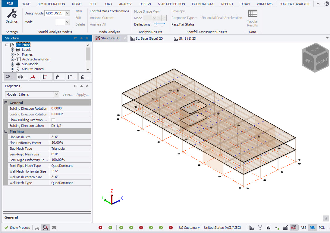 Footfall analysis basic workflow - AISC DG11 | Tekla User Assistance