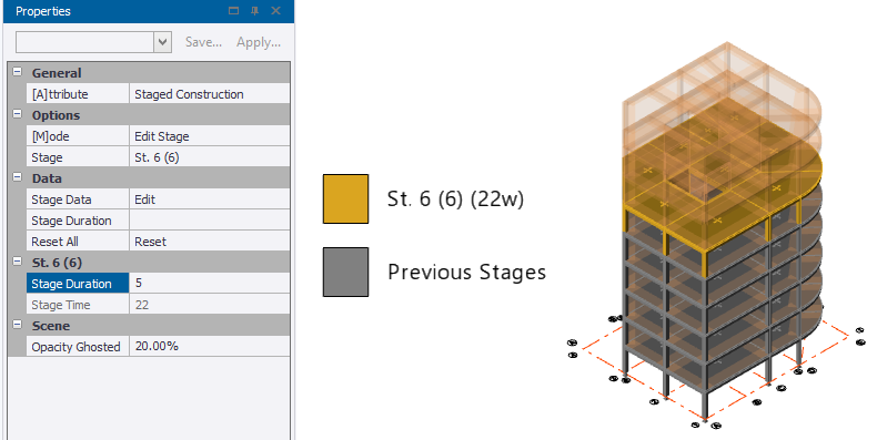 Staged construction workflow example - Eurocodes | Tekla User Assistance