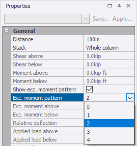Steel column connection eccentricity moments | Trimble User Assistance