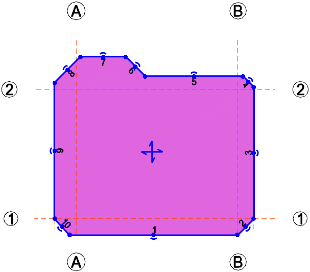 Work with curved slab edges | Trimble User Assistance