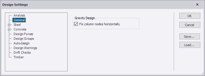 Design Settings dialog box | Tekla User Assistance