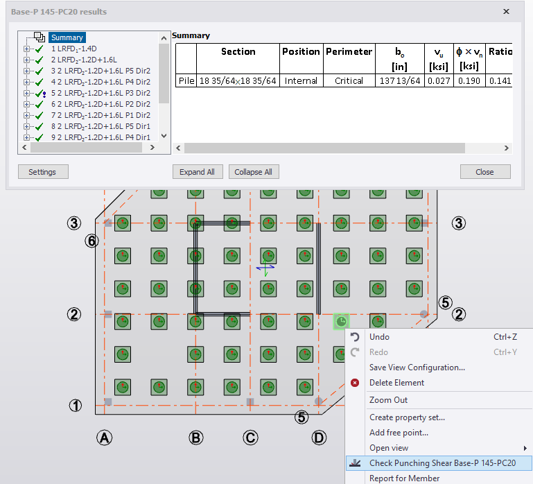 Piled mat foundation design workflow (US customary units) | Tekla User ...