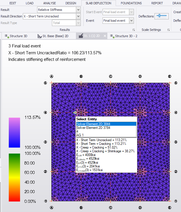 Slab deflection calculations in depth | Trimble User Assistance