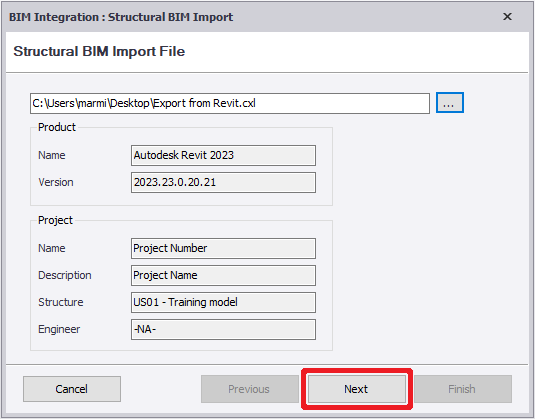 Autodesk Revit into Tekla Structural Designer | Trimble User Assistance