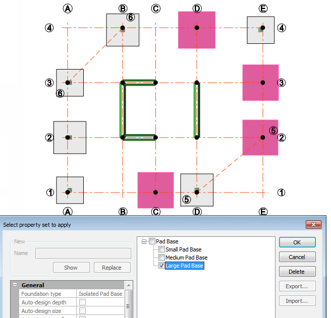 Pad base design workflow | Tekla User Assistance